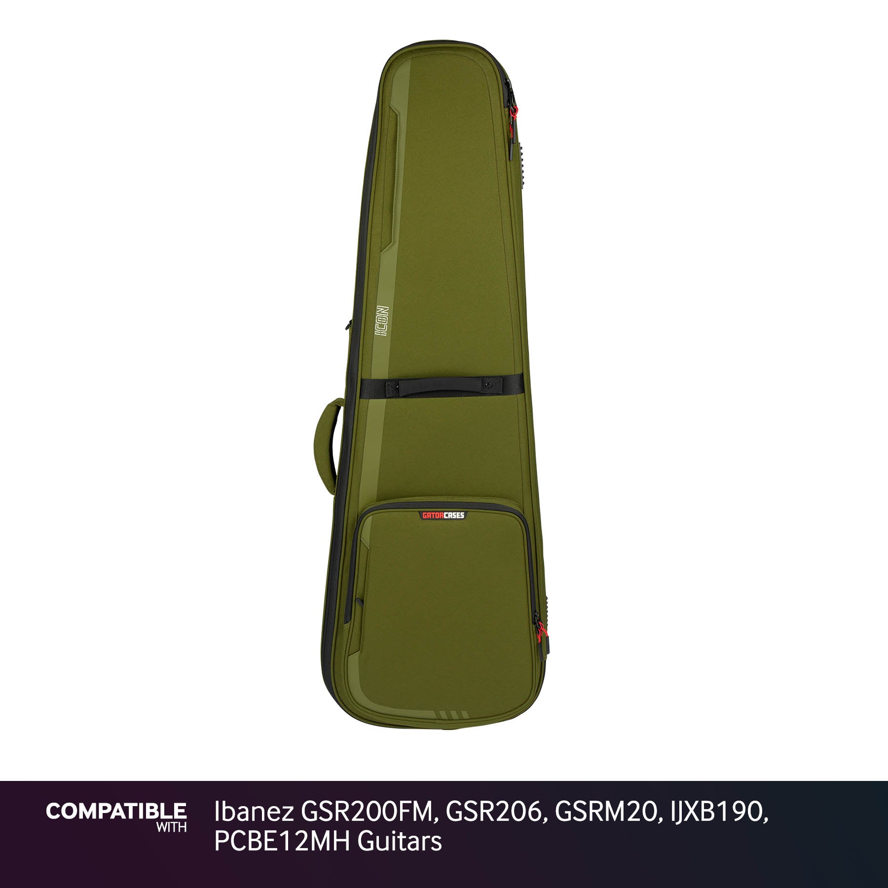 Gator Green ICON Case for Ibanez GSR200FM, GSR206, GSRM20, IJXB190, PC ...