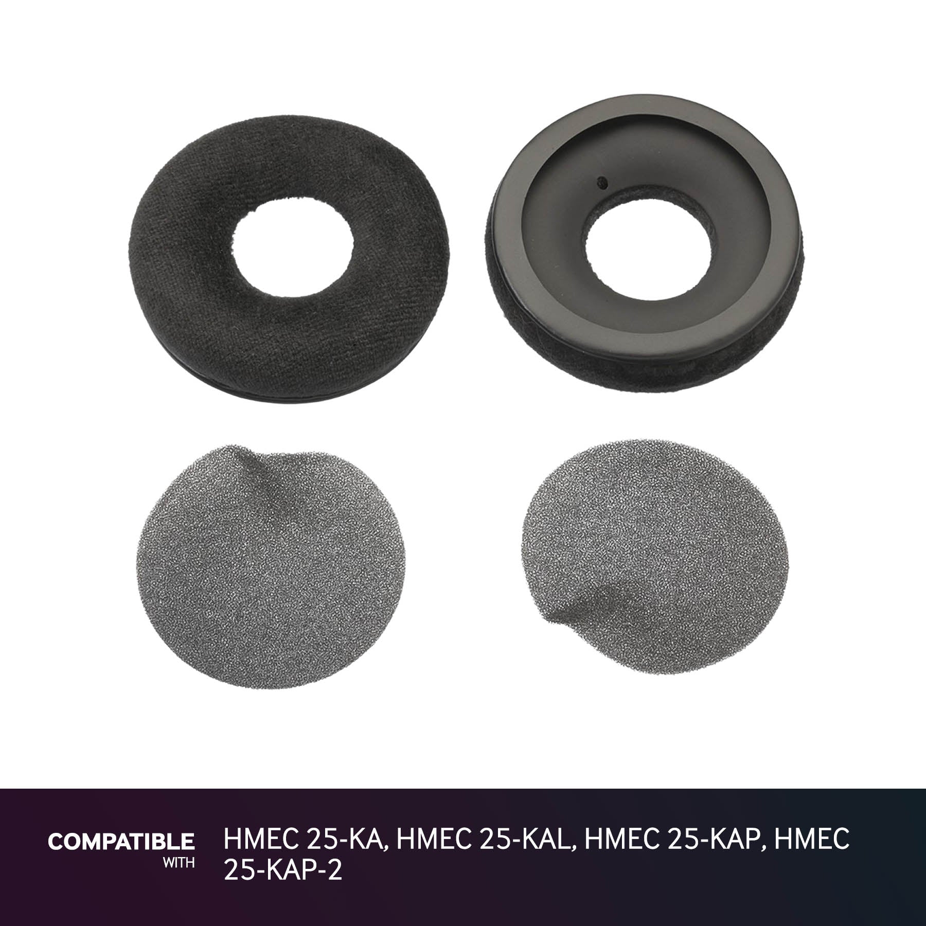 Sennheiser Velour Ear Pads for HMEC 25-KA, HMEC 25-KAL, HMEC 25-KAP, H ...