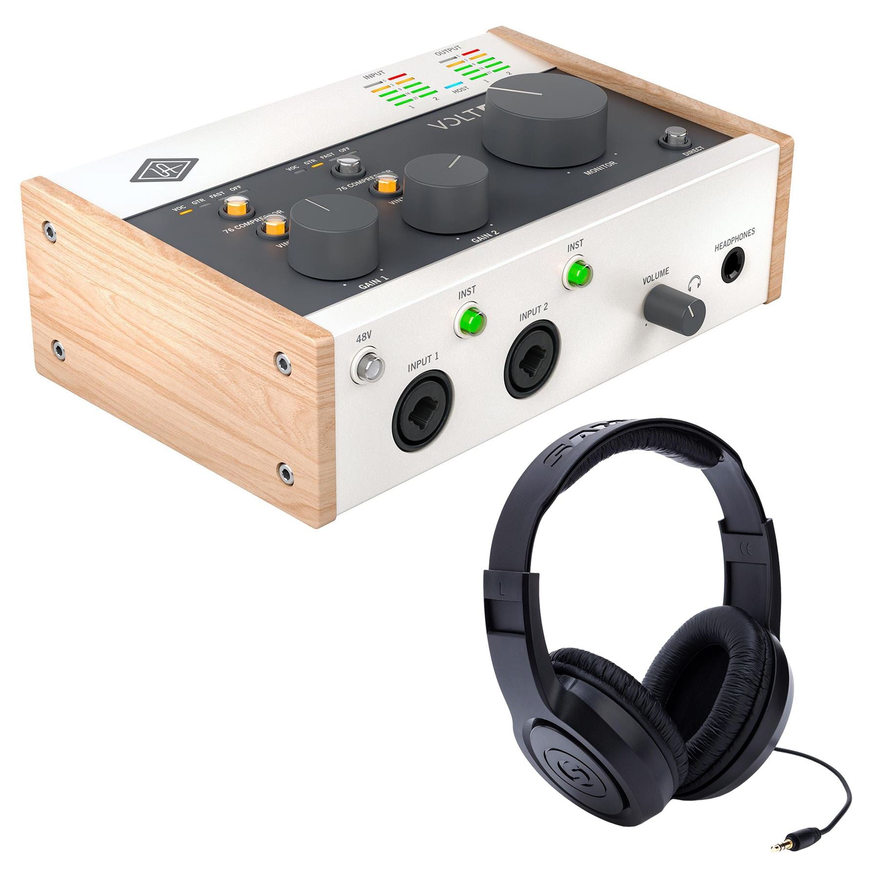 Universal Audio Volt 276 USB-C Audio Interface Bundle with Samson Head ...