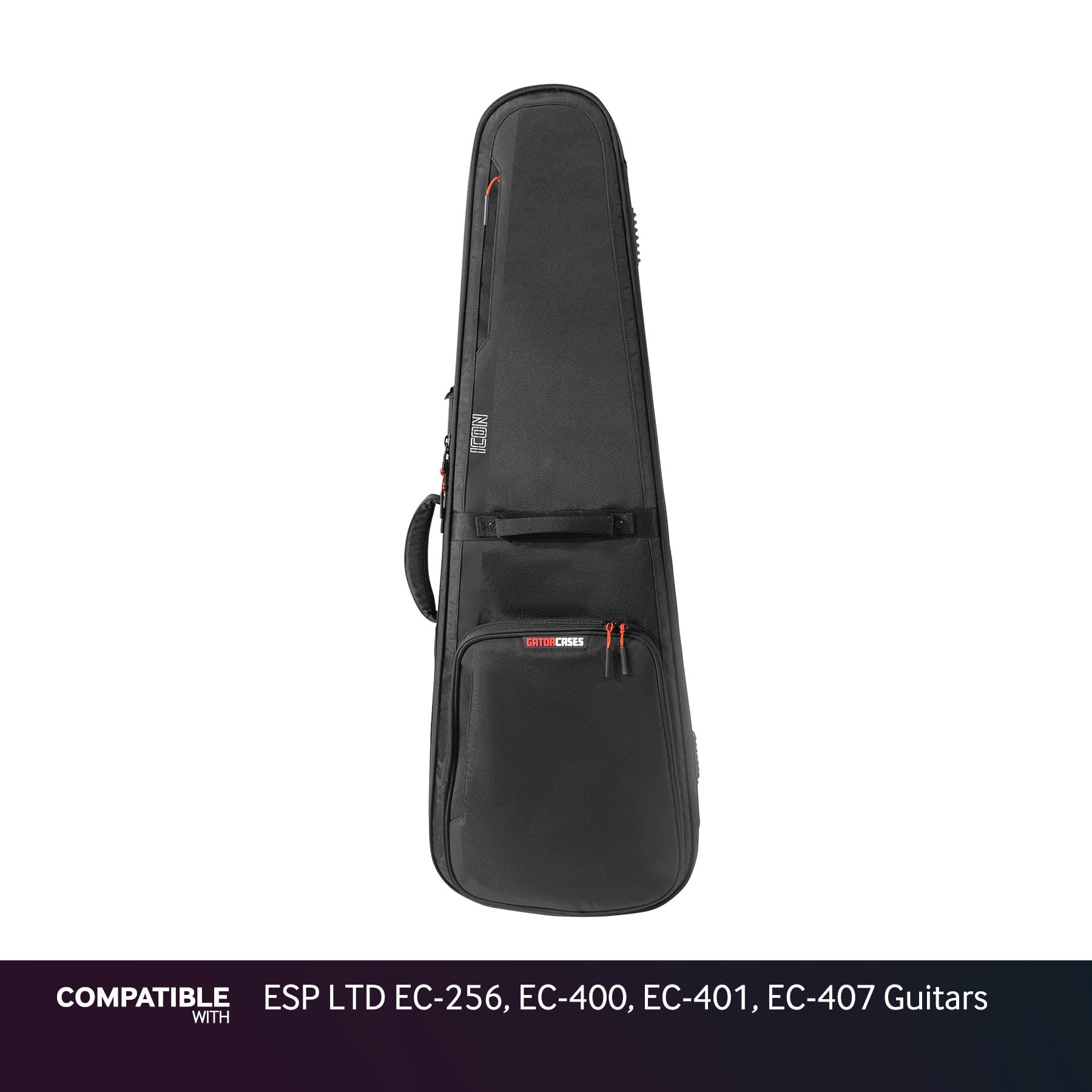 Gator Black ICON Case for ESP LTD EC-256, EC-400, EC-401, EC-407 Guita ...