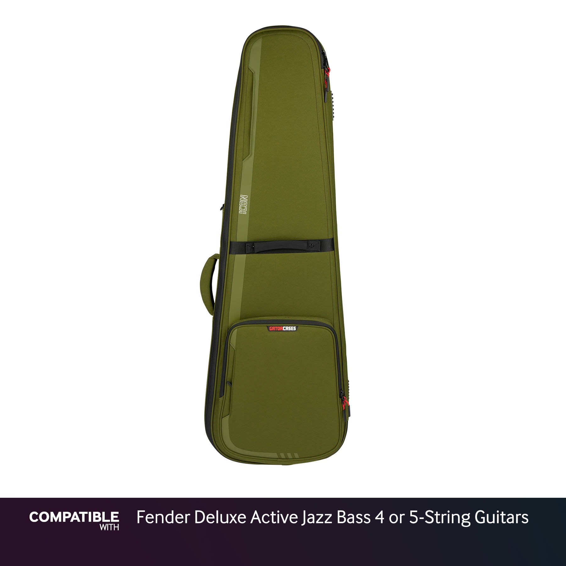 Gator Green ICON Case for Fender Deluxe Active Jazz Bass 4 or 5-String ...