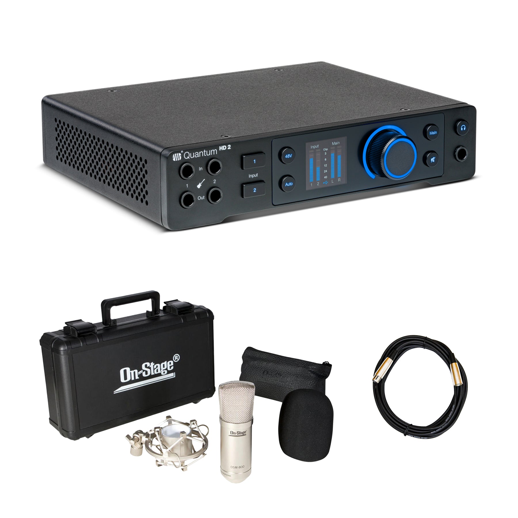 PreSonus Quantum HD 2 Audio Interface Bundle with Condenser Microphone ...