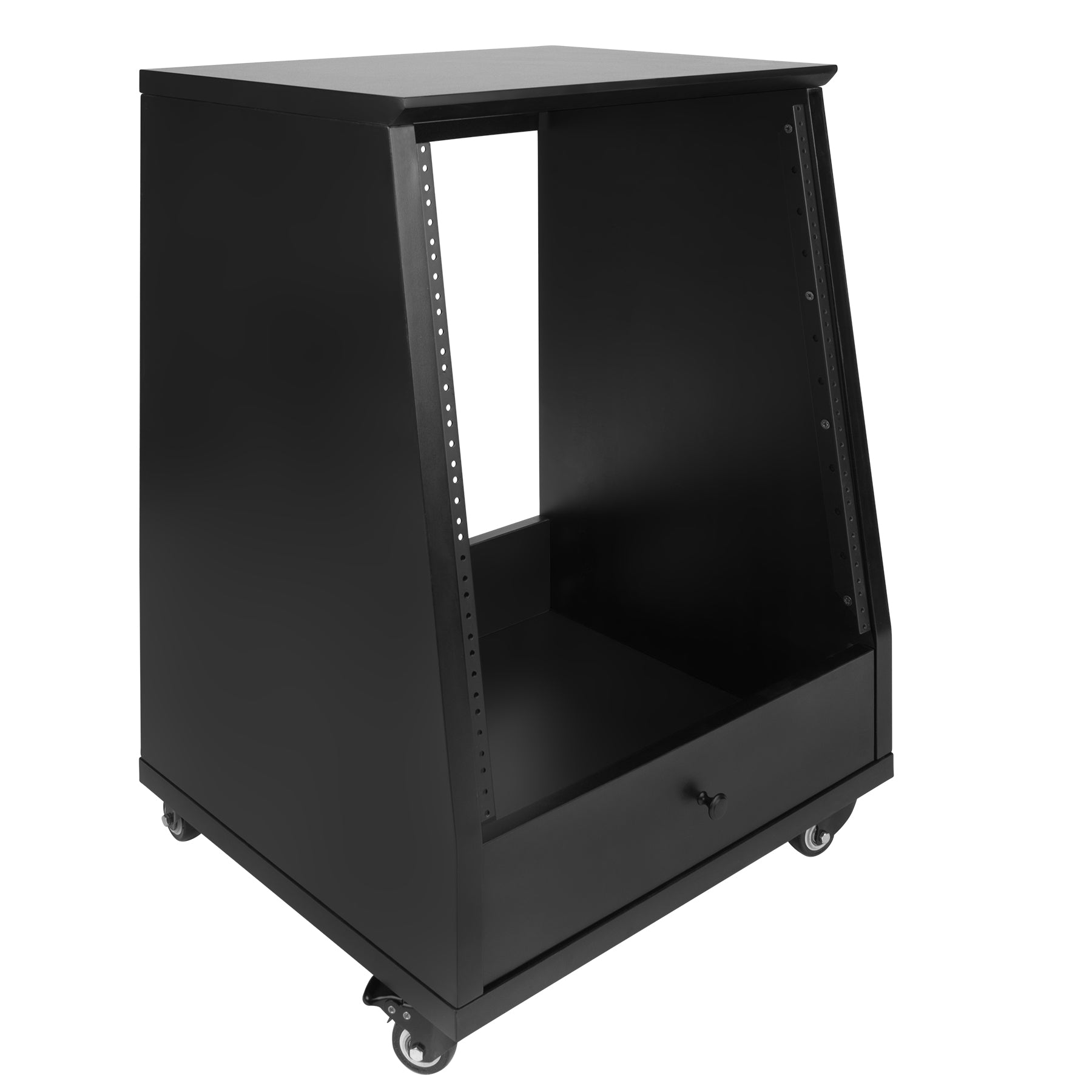 Gator Frameworks Elite Series 12U Angled Studio Rack with Locking Cast ...