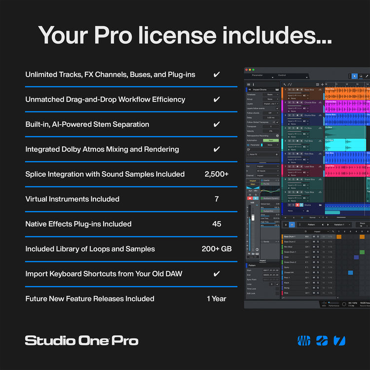 PreSonus Studio One Pro 7, Perpetual License - Digital Download – Pixel ...