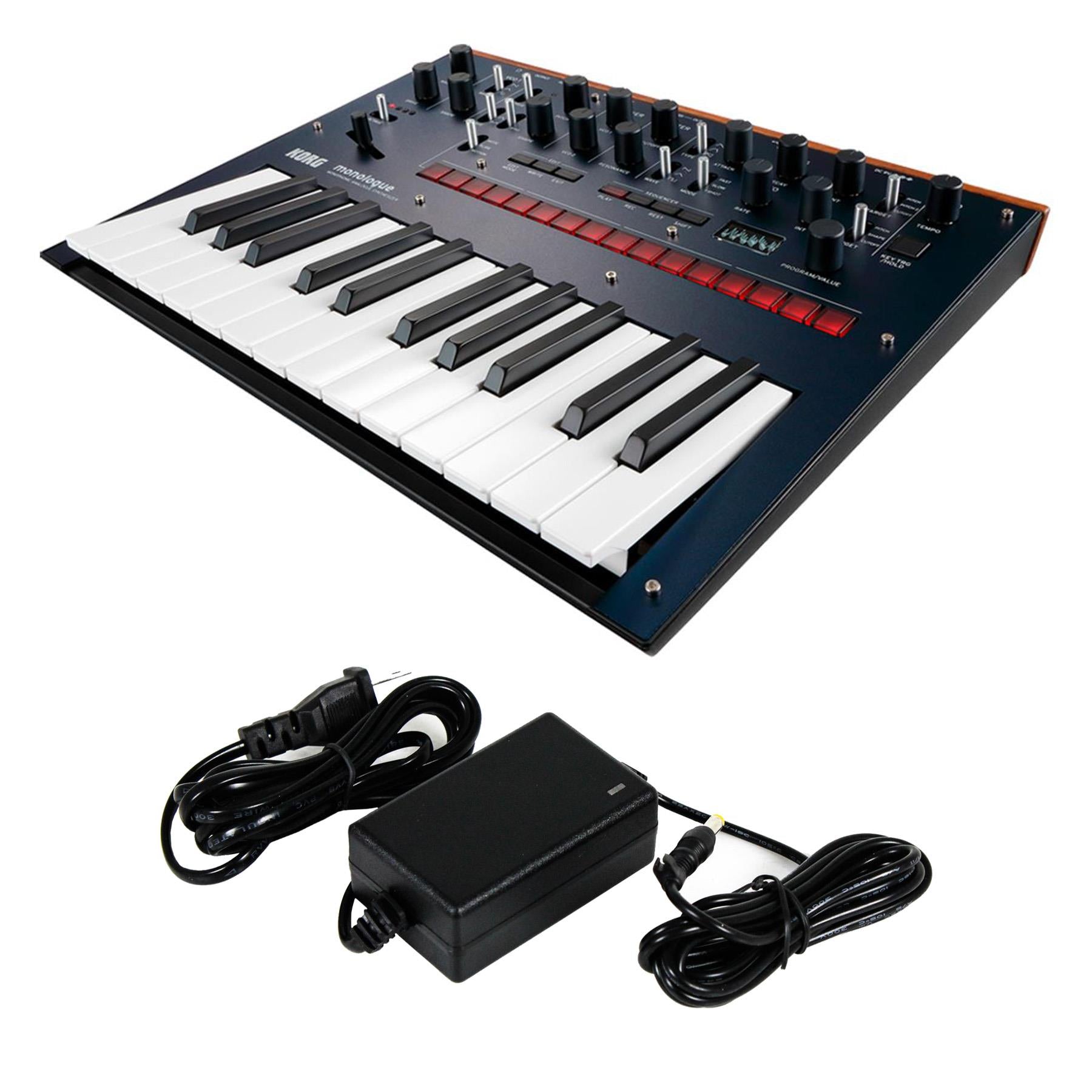 Blue Korg Monologue Synthesizer Bundle with Power Adapter – Pixel Pro Audio