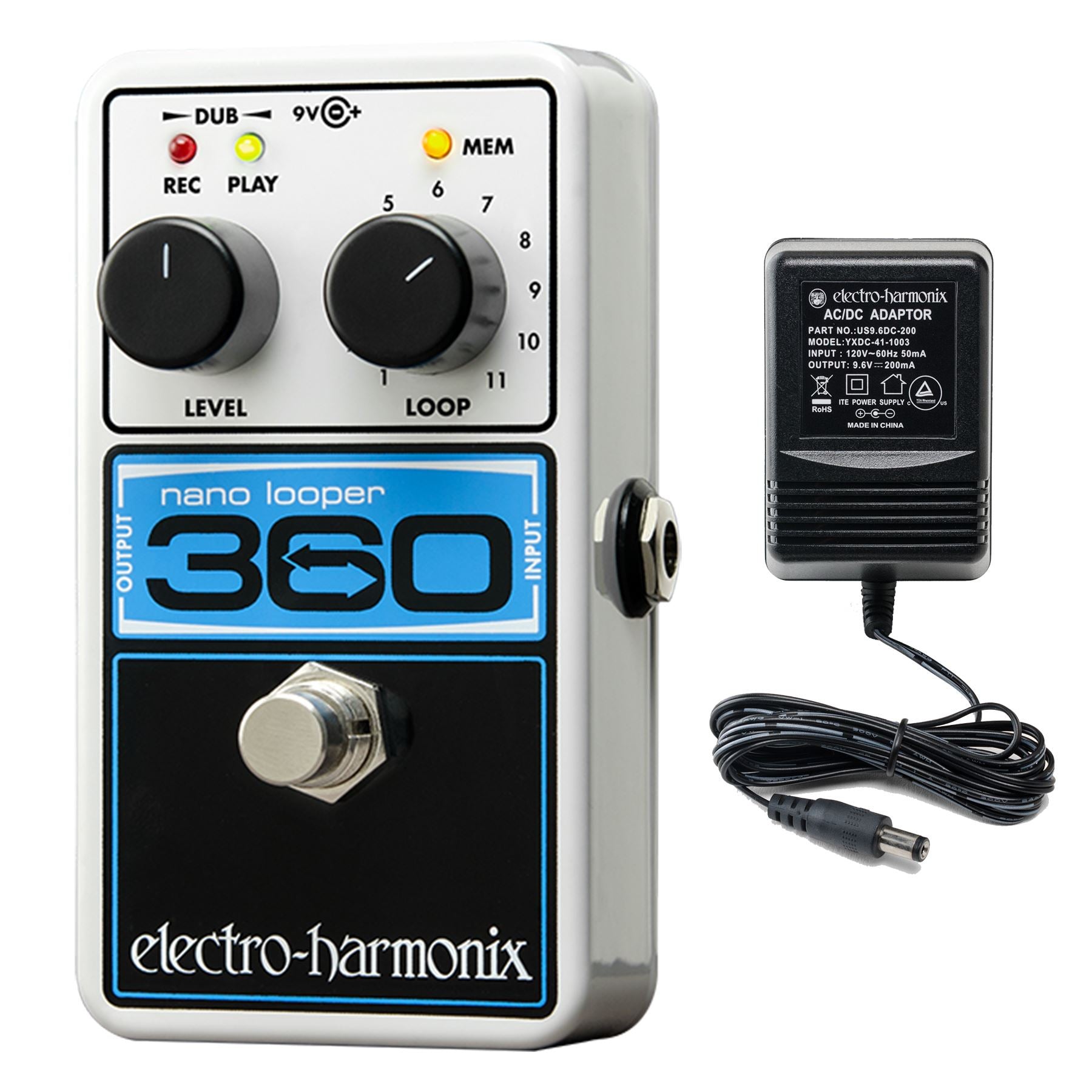 Electro-Harmonix Nano Looper 360 Guitar Effects Pedal with PSU Stompbo ...