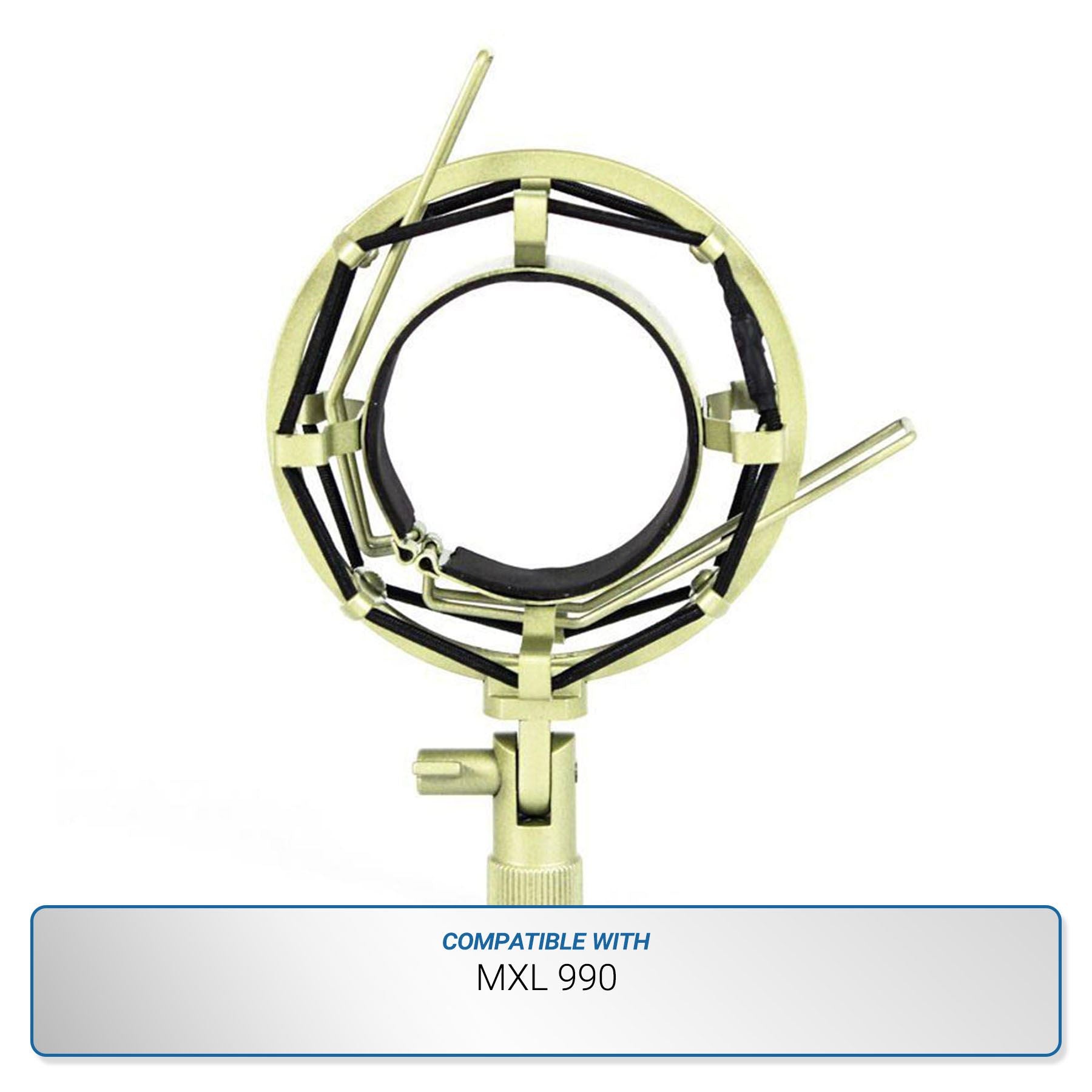 MXL Silver Shock Mount compatible with MXL 990 Microphone Microphone - Pixel Pro Audio