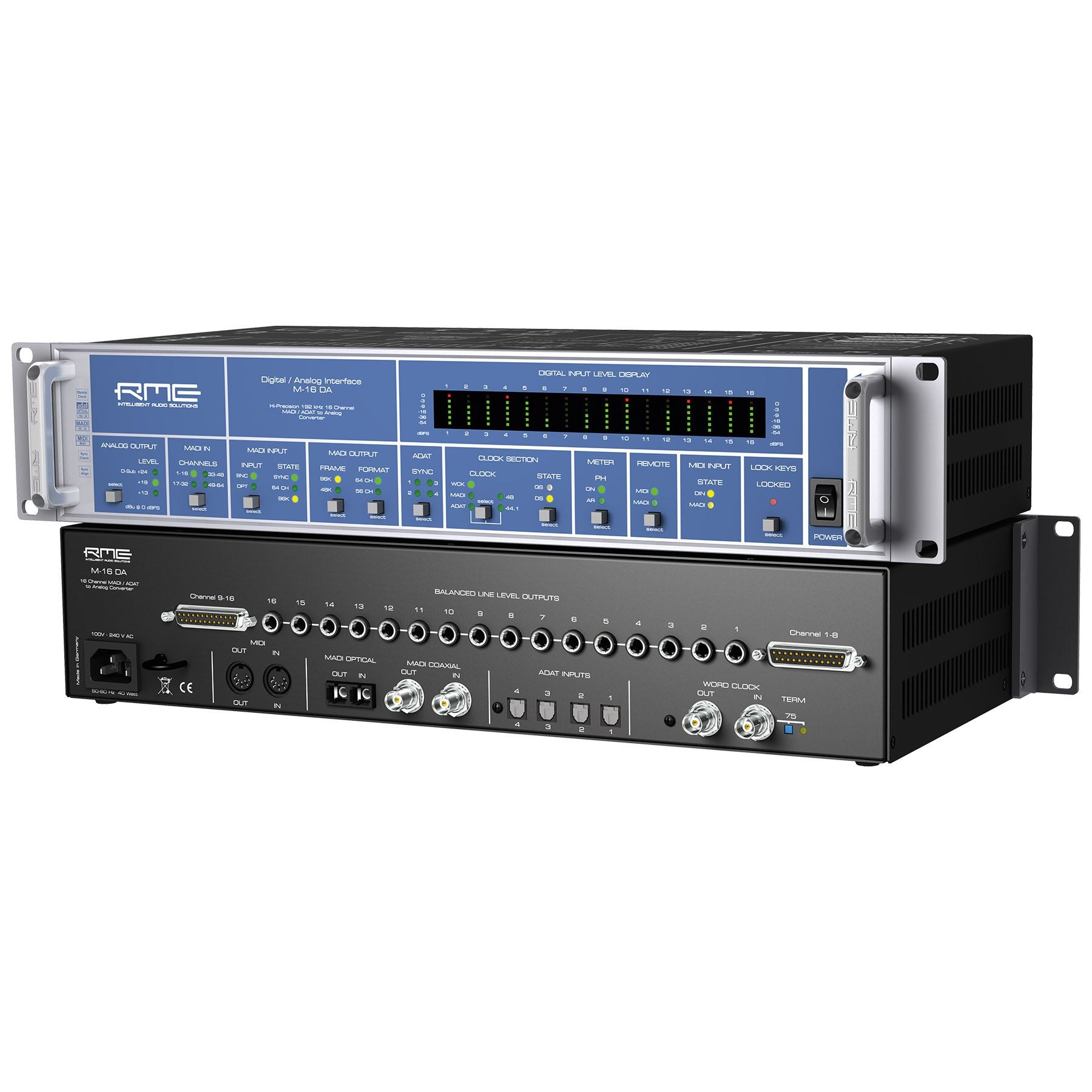 RME M-16 DA 16-Channel MADI/ADAT to Analog Converter – Pixel Pro Audio