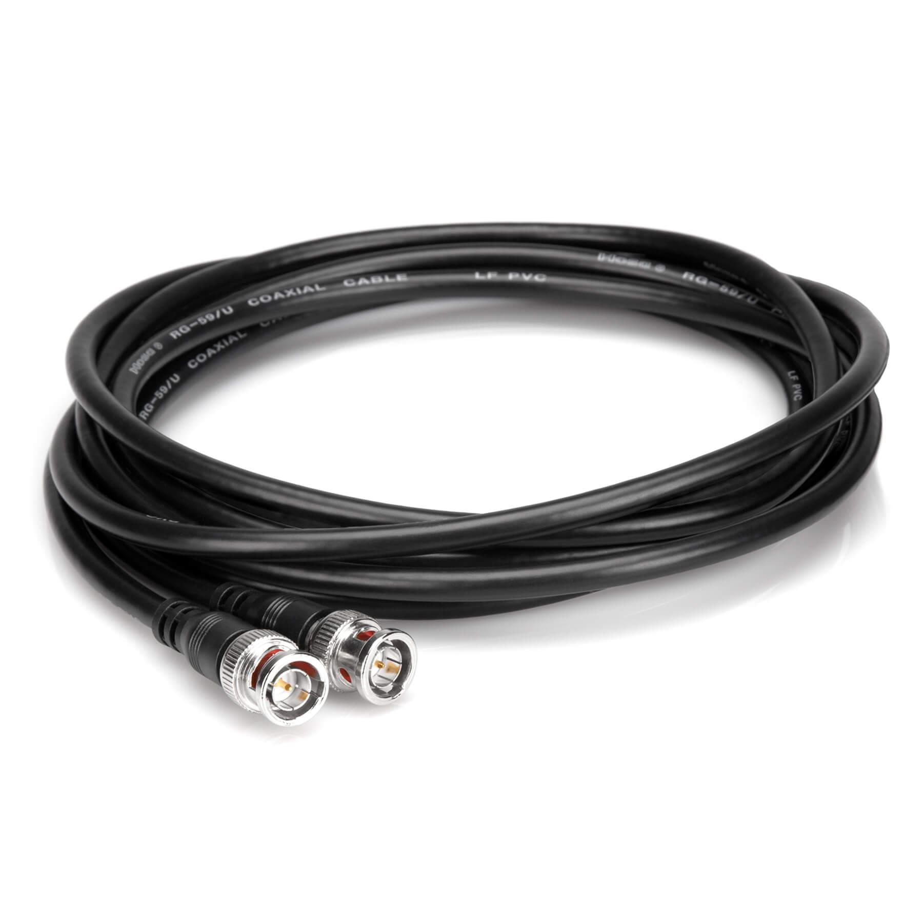 Hosa BNC-59-103 3-Foot 75-ohm RG-59/U BNC to BNC Word Clock Coax Cable ...